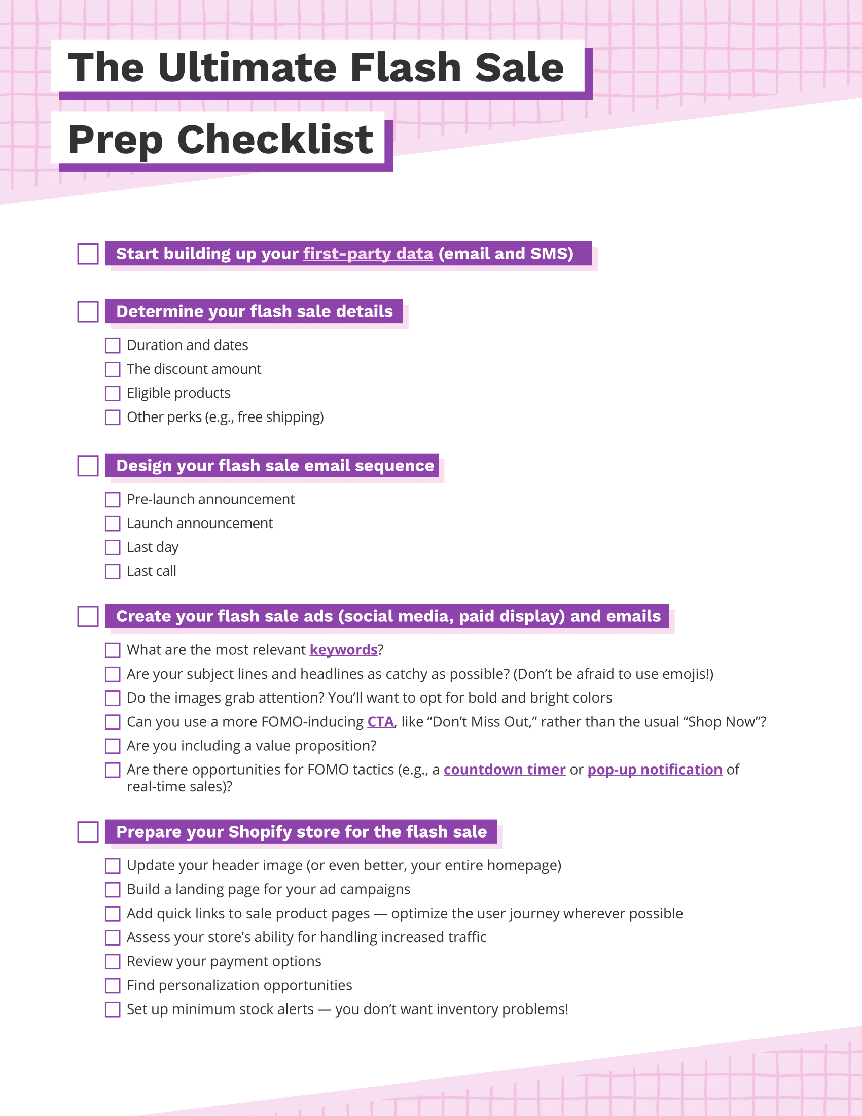 The Ultimate Flash Sale Prep Checklist | AdRoll