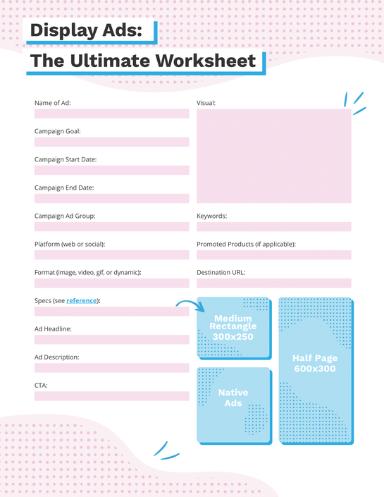 Display Ads: A Worksheet to Set Up Your First Campaign | AdRoll